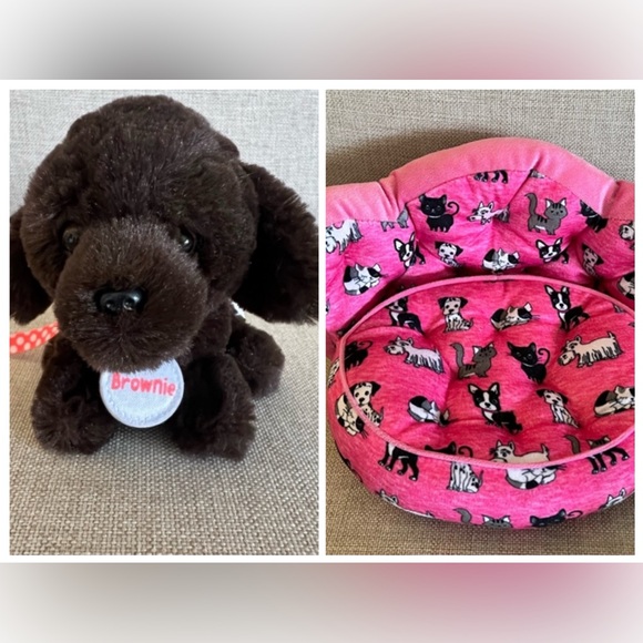 Justice | Toys | Justice Pet Shop Brownie The Dog And Pink Plush Mini ...